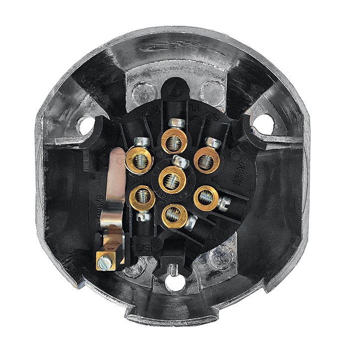 0-692-19 | 12V 7-Pin 12N Caravan Socket With Fog Cut-out