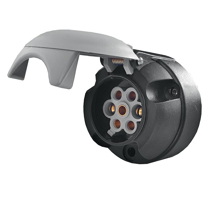 0-693-69 | Durite 12VDC 7-Pin 12S Plastic Caravan Socket