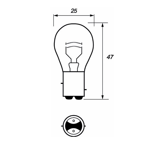 7-003-34 | Durite Double Contact 24V 21/5W BAY15d Auto Bulb