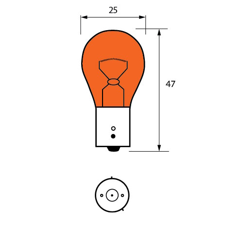 7-005-81A | Durite 24V 21W BAU15s Amber Auto Indicator Bulb