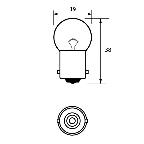 8-008-74 | Durite Single Contact 28V 7W Automotive Bulb