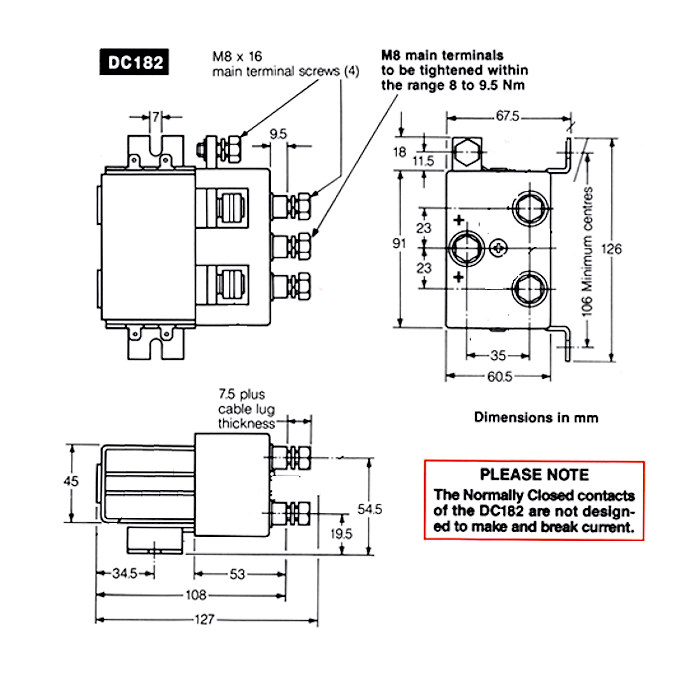 DC182-490 Albright 12V Motor-reversing Intermittent Solenoid