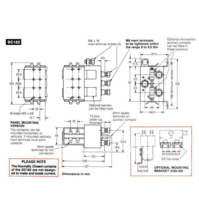 DC182-663 | Albright 24V Motor Solenoid - Intermittent