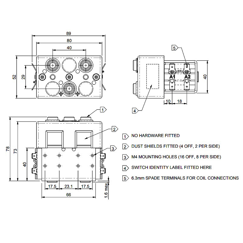DC92-214 Albright 24VDC Double-breaking Switch Solenoid 100A