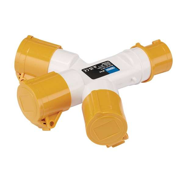 03712 | Draper 110V 3-Way Splitter 16A - Arc Components Ltd