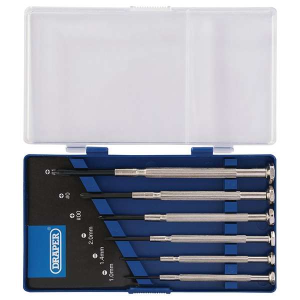 14956 | Precision Screwdriver Set 3 x Plain Slot 3 x Cross Slot (6 Piece)