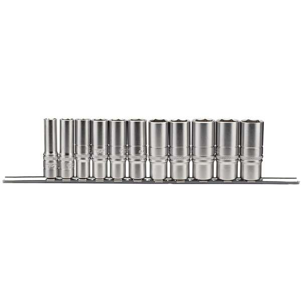 16495 | Imperial Deep Socket Set on a Metal Rail 3/8" Square Drive (11 ...