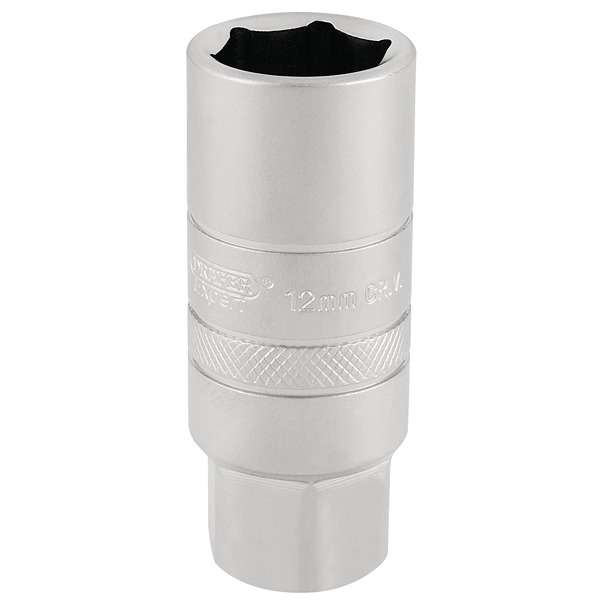 16776 | 12mm Thread 6 Point Satin Chrome Spark Plug Socket 3/8" Square ...