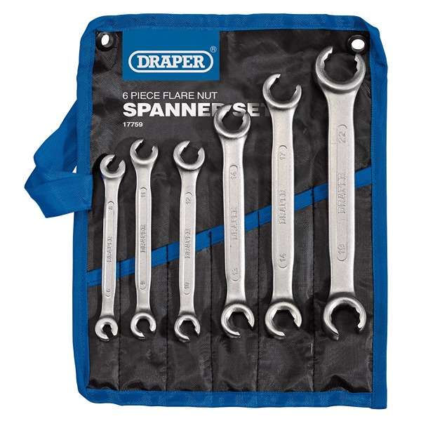 17759 | Draper Tools Flare Nut Spanner Set (6 Piece)