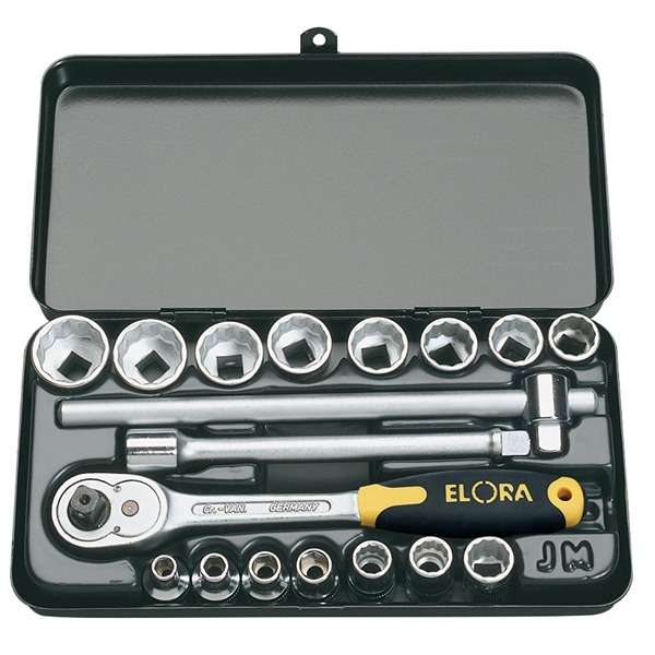 25932 Draper Elora Metric Socket Set 3/8" Sq. Dr. 18 Piece