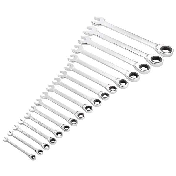 27691 | Draper HI-TORQ® Metric Ratchet Combination Spanner Set (17 Piece)