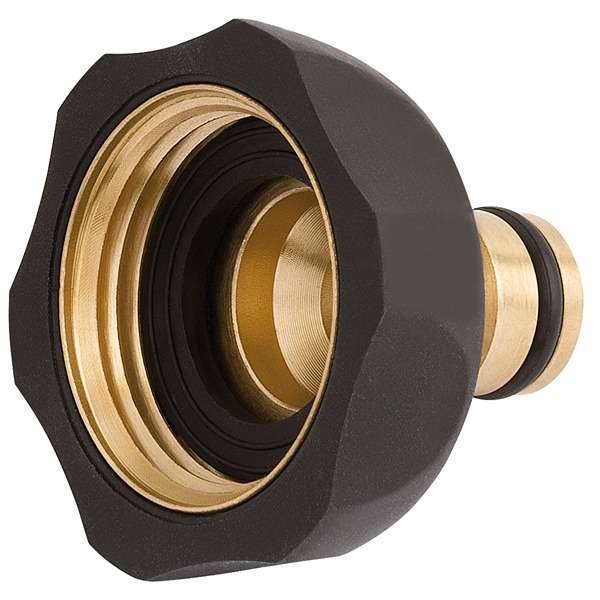 27697 | Draper Tools Brass and Rubber Tap Connector 1"