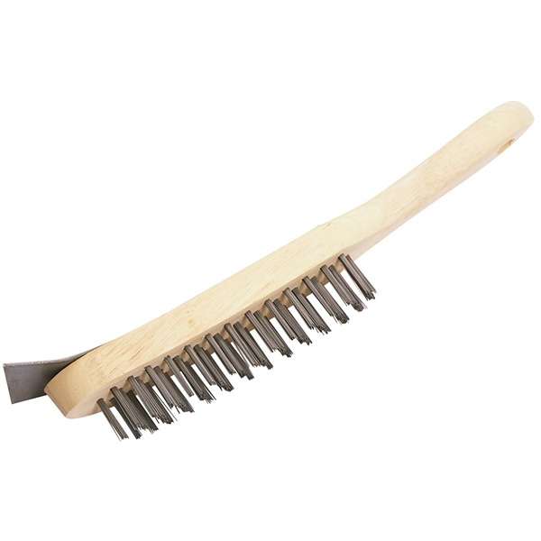 31573 | Draper 4 Row Wire Scratch Brush with Scraper 290mm