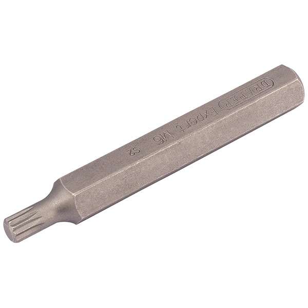 33345 M6x75mm Spline 10mm Insert Bit for Mechanic's Bit Sets