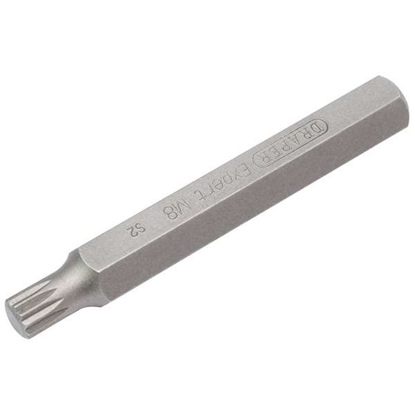 33346 M8x75mm Spline 10mm Insert Bit for Mechanic's Bit Sets