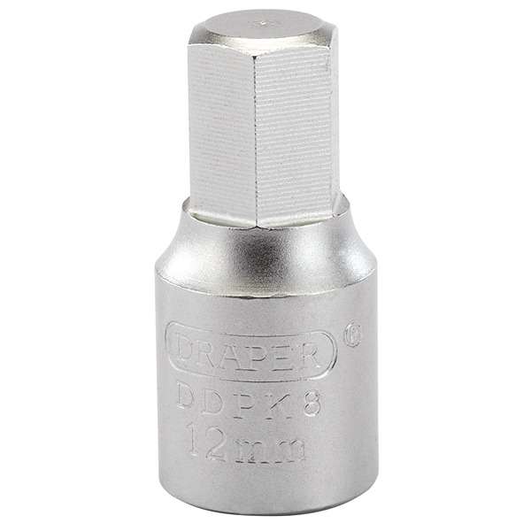 38326 | Draper Hexagon Drain Plug Key 3/8 Square Drive 12mm