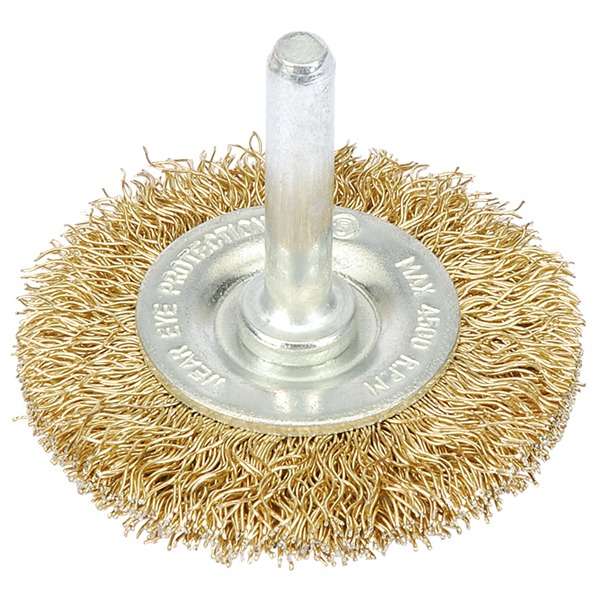 41427 | Draper Brassed Steel Crimped Wire Wheel Brush 50mm