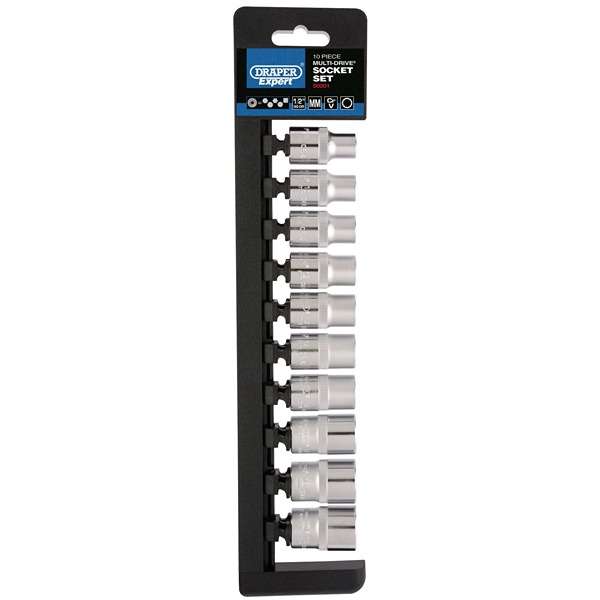 50201 Multi-Drive® Socket Set 1/2" Sq. Dr. 10 Piece