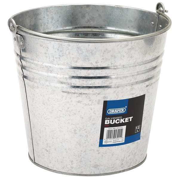 53241 | Draper Galvanised Steel Bucket 12L - Arc Components