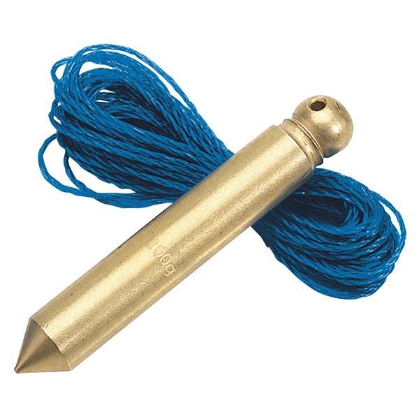 60698 | Draper Solid Brass Plumb Bob with Nylon Line 100g 5m