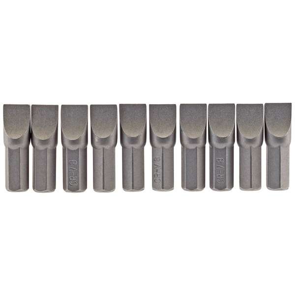 64046 Draper Plain Slot Insert Bit 8mm 1/4" Hex 25mm Long