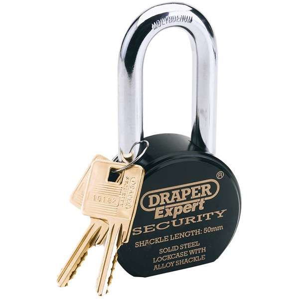 64207 Heavy-duty Stainless Steel Padlock and 2 Keys 63x50mm