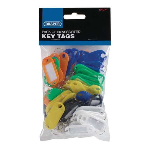 64271 | Draper Tools Assorted Key Tags (Pack of 50)