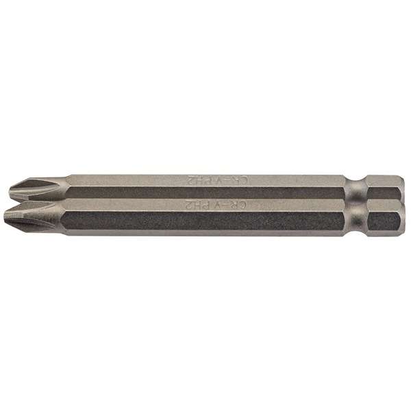 64315 Cross Slot Insert Bit 1/4" Hex 75mm Long No.2 Pk2