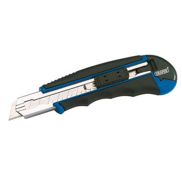 72144 | Soft Grip Retractable Segment Blade Knife with 7 Segment Blade 18mm