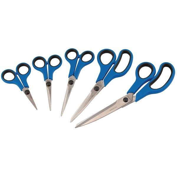 75552 | Draper Soft Grip Household Scissor Set (5 Piece)