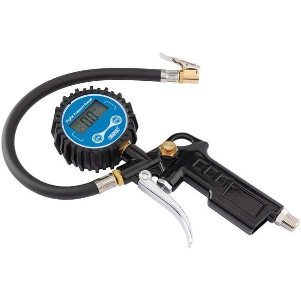 91313 | Draper Tools Pistol-Grip Digital Tyre Inflator