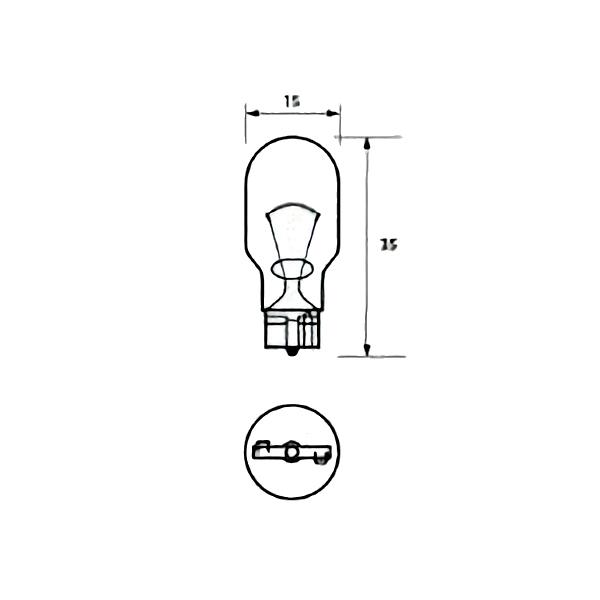 7-009-21A | Durite 12V 21W Amber Capless Inmdicator Bulb