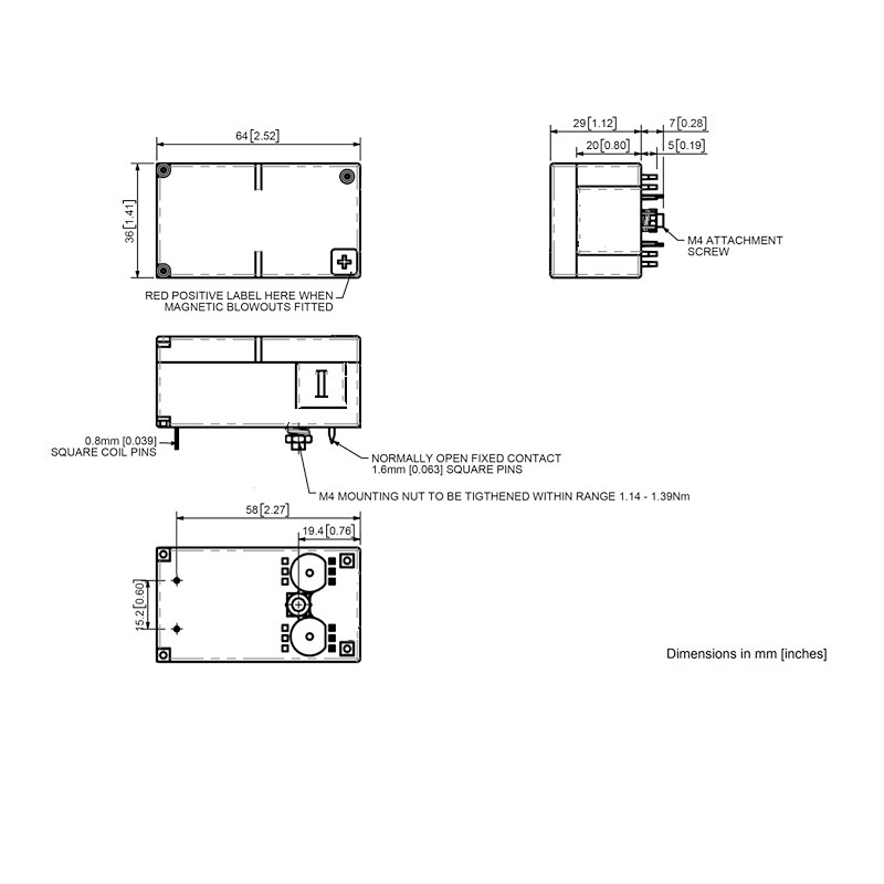 PC60B-1 | Albright 12VDC PCB Mounted SPST Solenoid - 80A