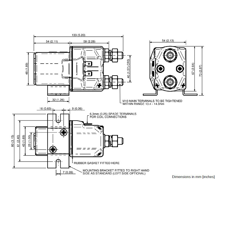 SU280-1074P Albright Single-acting 48VDC Contactor 250A IP66