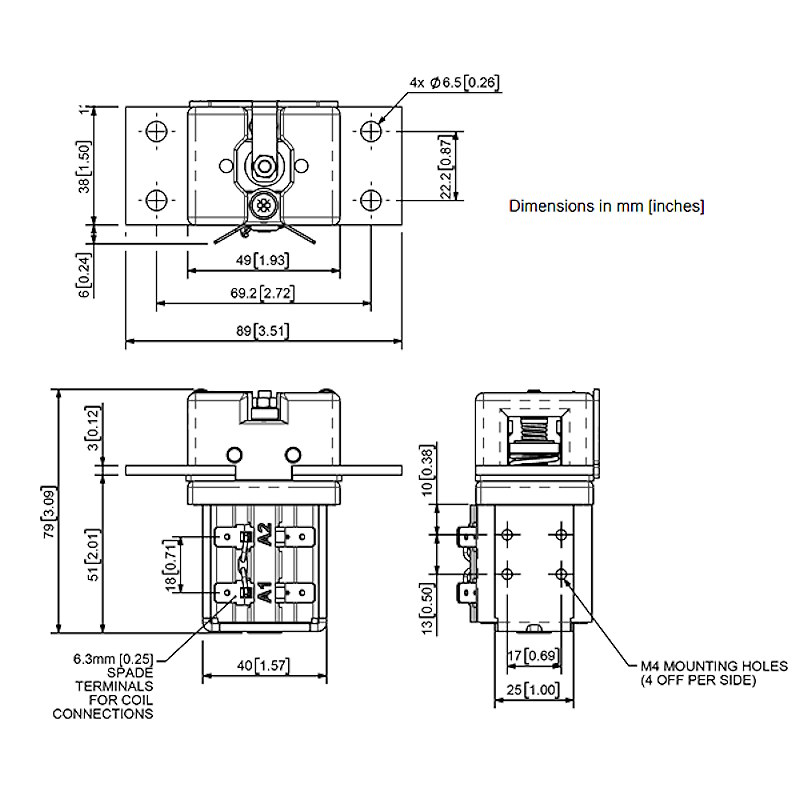 SW150-1079 | Albright 24VDC Single-acting Contactor 150A