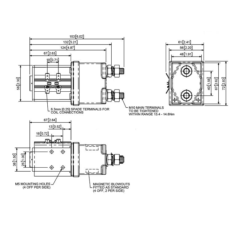 SW200-583 | Albright 80VDC Single-acting SPST Contactor 250A