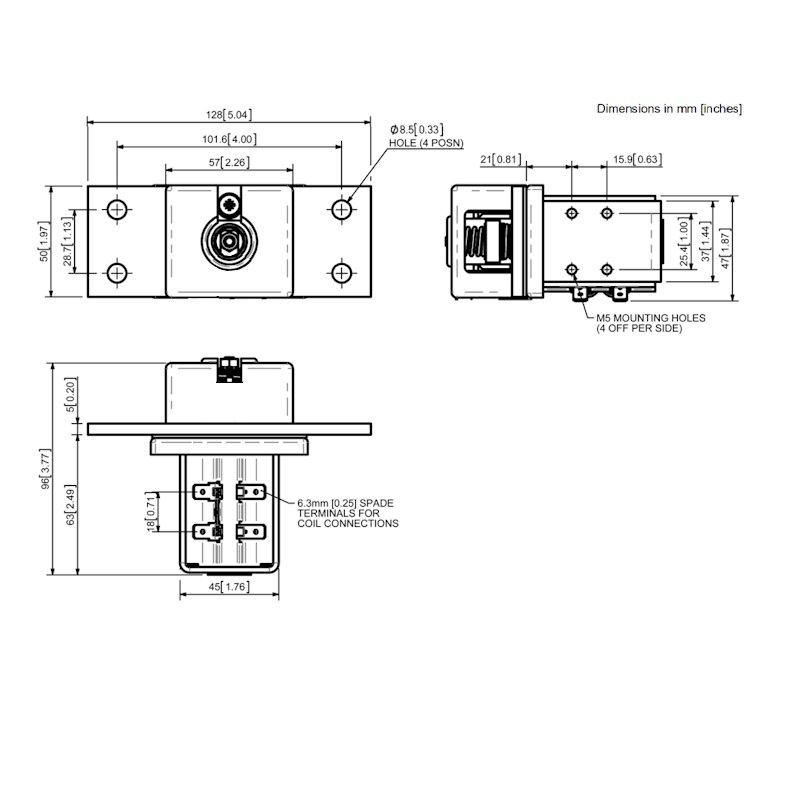 SW260-3 | Albright 60VDC Single-acting Contactor 300A