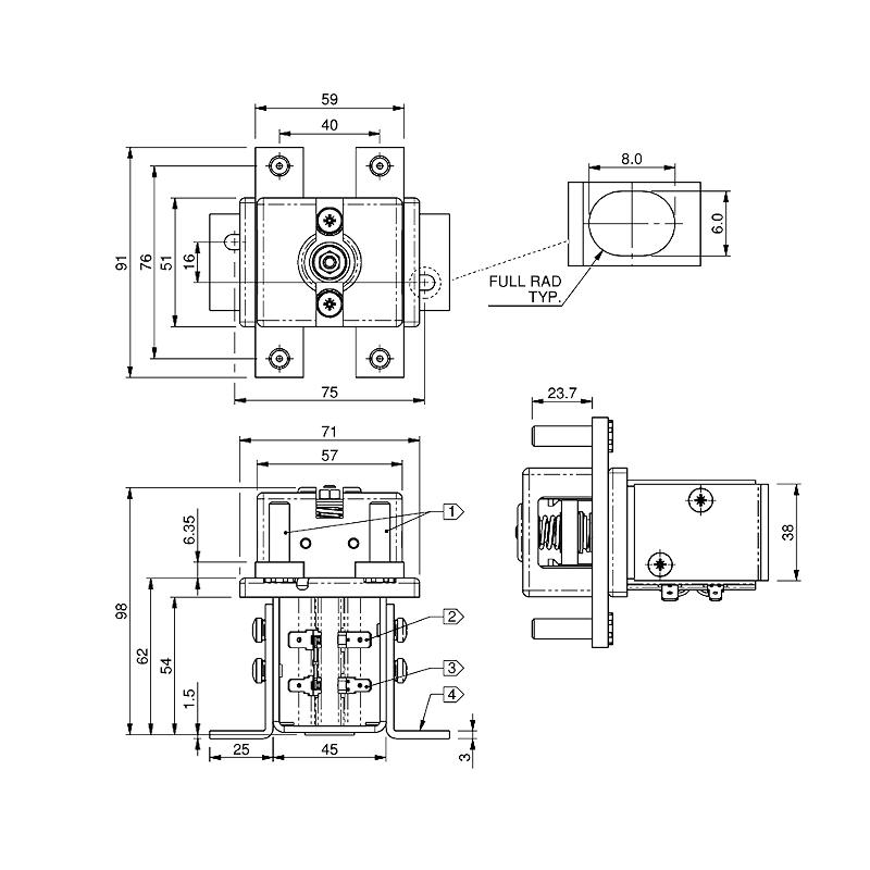 SW260-82 | Albright 36/48VDC Single-acting Contactor 300A