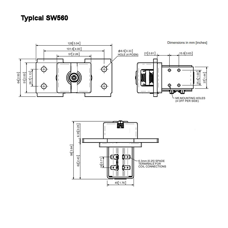 SW560-16 | Albright 24VDC SPST Contactor 600A - Continuous