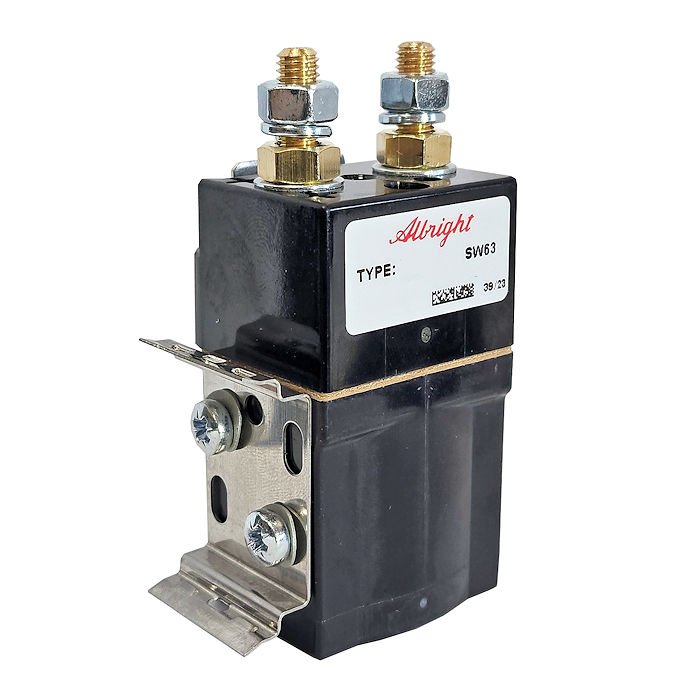 SW63-153 | Albright SPST 12VDC NC Solenoid - DIN Bracket