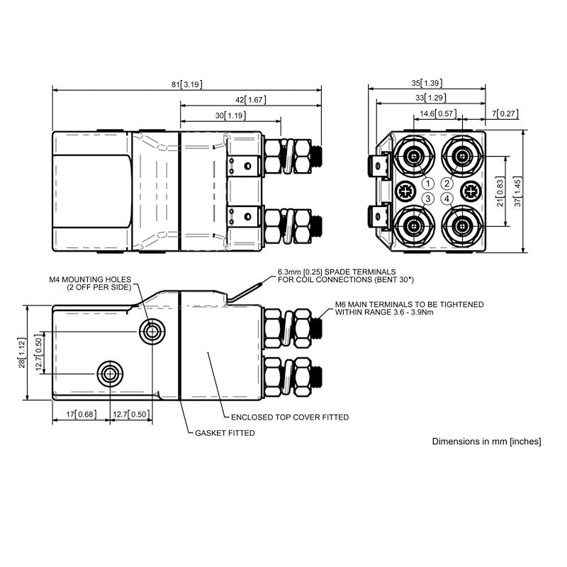 SW68-45 | Albright 27VDC 80A Switch Solenoid - Continuous