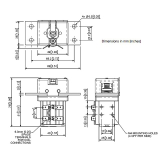 SW500-18 | Albright 24V SPST Busbar Contactor - Continuous