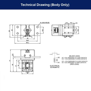 SW250-1111M | Albright 24VDC Single-acting Contactor 250A