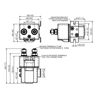 SW80-6 | Albright 24VDC 100A SPST Solenoid - Continuous